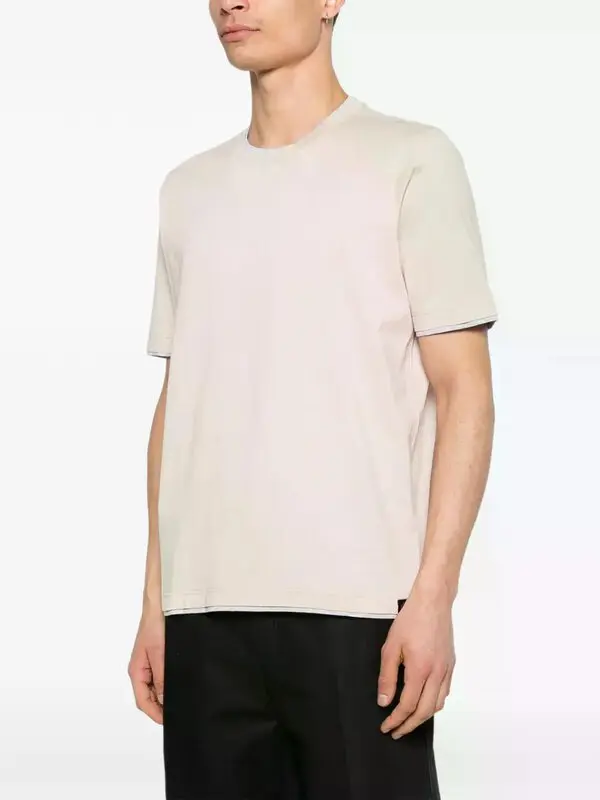 GRAN SASSO Trim-detail T-shirt - Neutrals