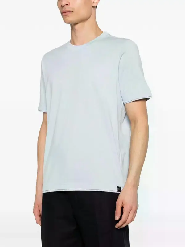 GRAN SASSO Trim-detail T-shirt - Blue