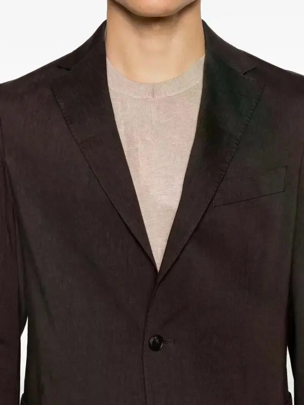 BOSS Buttoned Patch-pocket Blazer - Brown