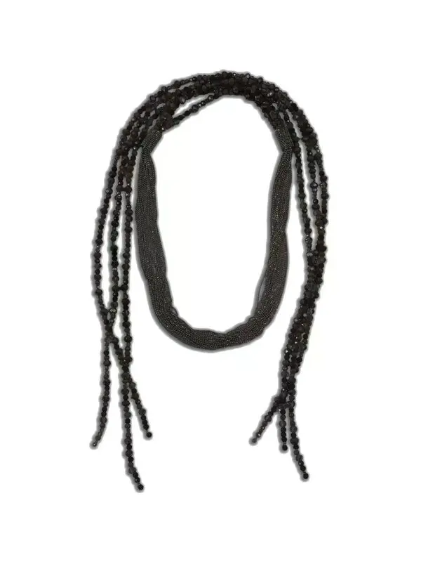 Peserico Beaded Chain Necklace - Silver