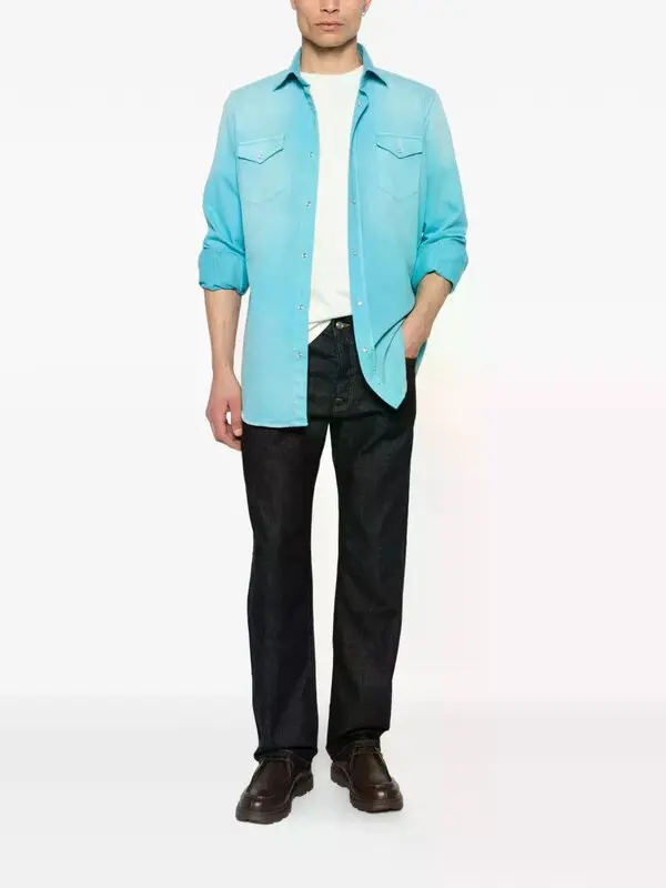 SARTORIO NAPOLI Texas Flap-pocket Shirt - Blue