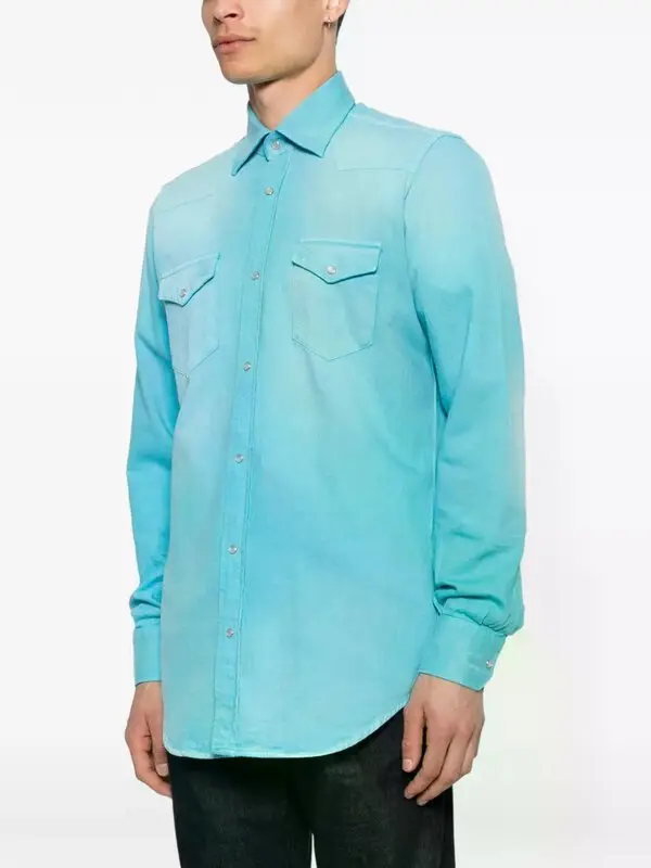 SARTORIO NAPOLI Texas Flap-pocket Shirt - Blue