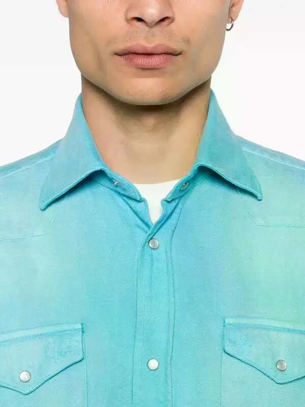 SARTORIO NAPOLI Texas Flap-pocket Shirt - Blue