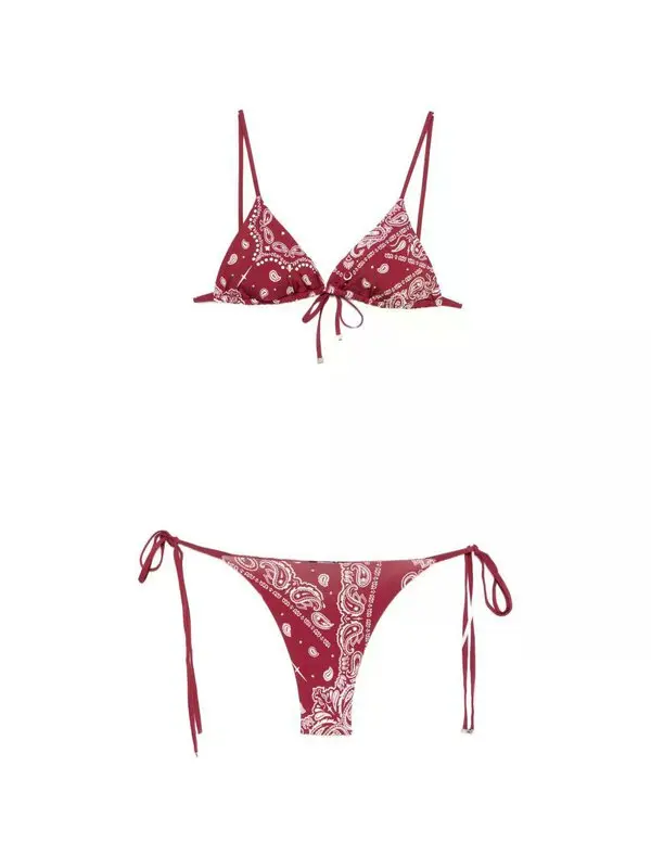 VENUJA Paisley-print Bikini - Red
