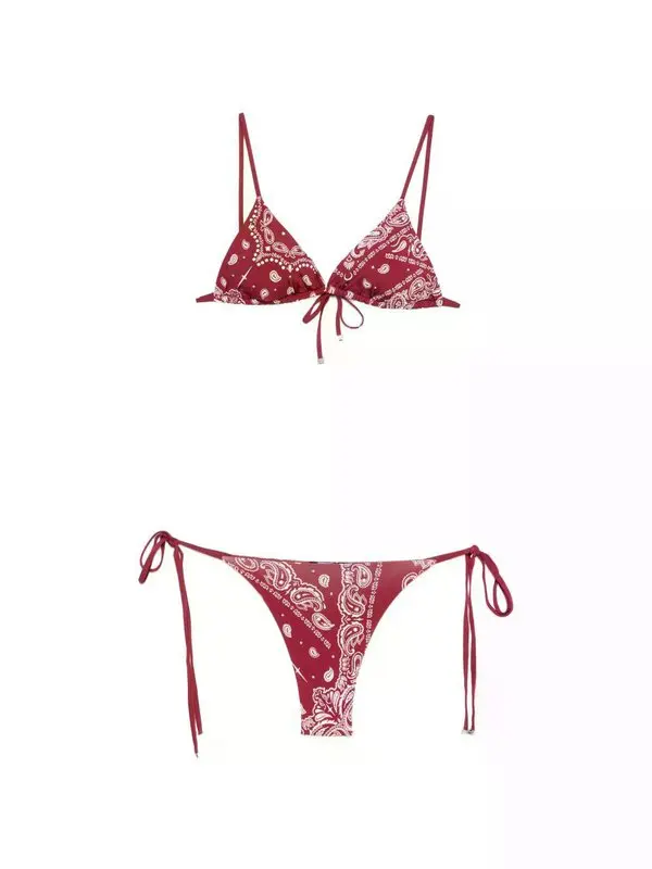 VENUJA Paisley-print Bikini - Red