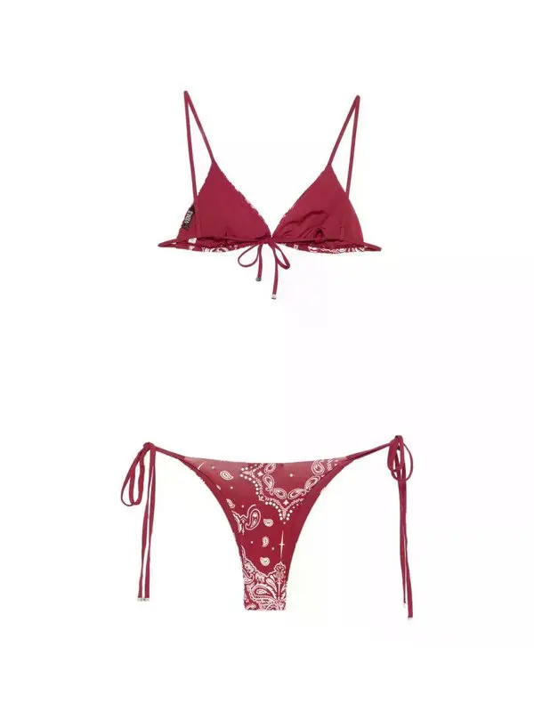 VENUJA Paisley-print Bikini - Red