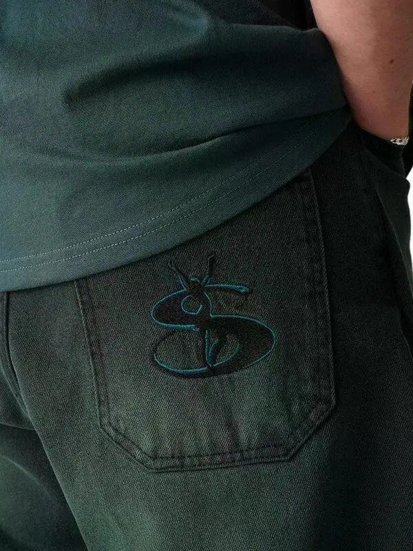 YARDSALE Logo-embroidered Jeans