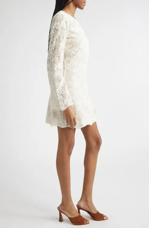 Veronica Beard Teresia Long Sleeve Lace Minidress