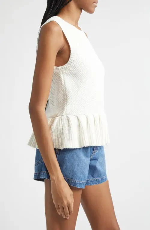 Veronica Beard Nemyah Peplum Tank Sweater