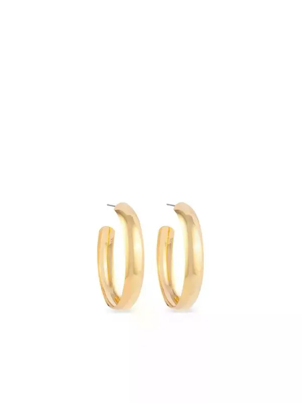 SUSAN CAPLAN 1970s Rediscovered Hoop Earrings - Gold
