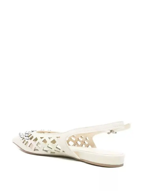APEPAZZA Petal-embellished Ballet Flats