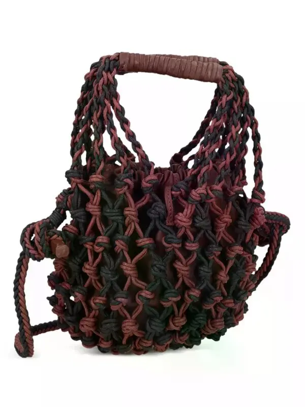 ALYSI Net Leather Bag - Brown