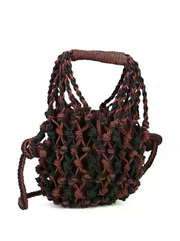 ALYSI Net Leather Bag - Brown