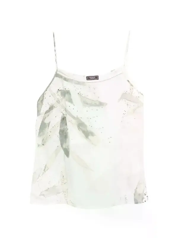 Peserico Leaf-print Blouse - White