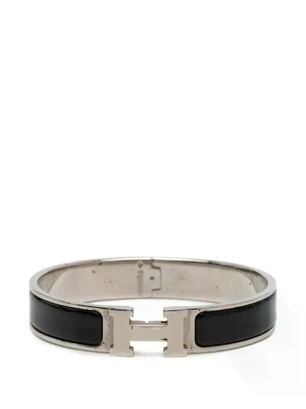 Hermès 20th Century Narrow Enamel Clic H Bracelet Pm - Black