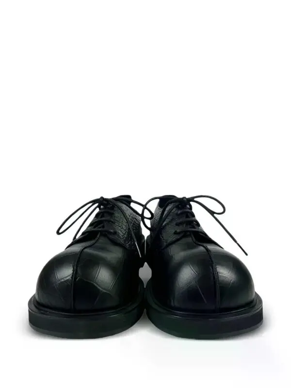 NO IDEA Crocodile Texture Lace-up Loafers
