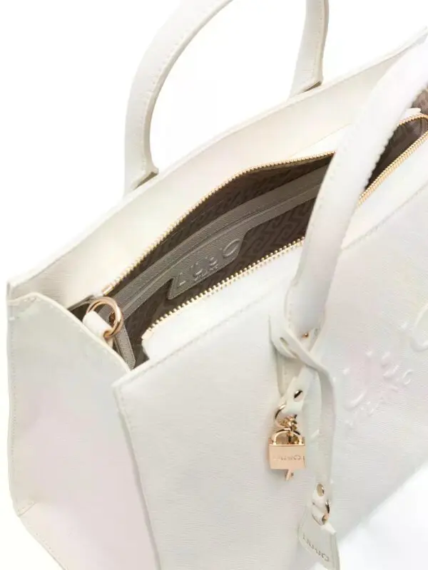 Liu Jo Logo-embossed Padlock Tote - White