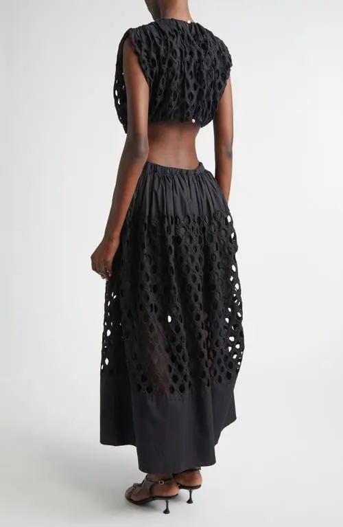 DIOTIMA Peplos Cotton Eyelet Dress