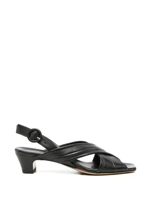 MARA BINI Criss-cross Strap Sandals - Black