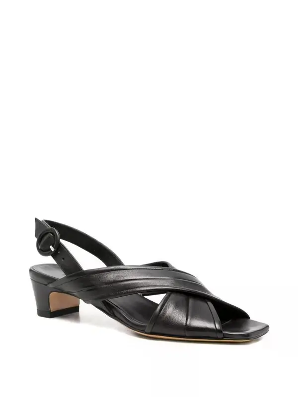 MARA BINI Criss-cross Strap Sandals - Black