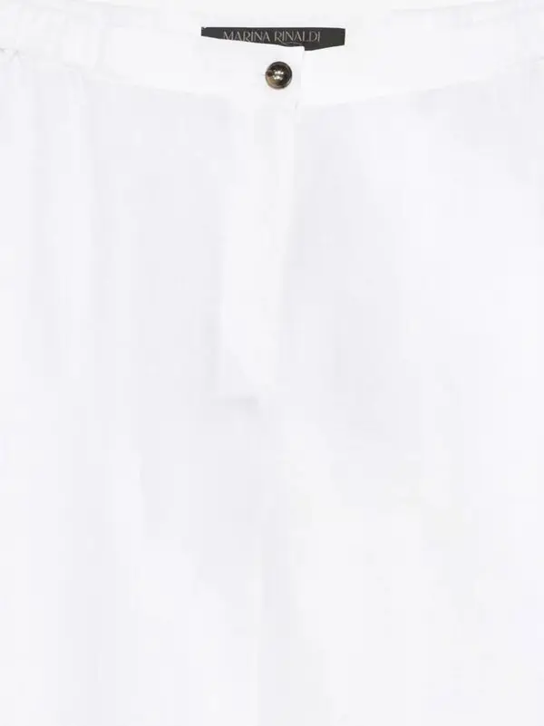 Marina Rinaldi Buttoned Trousers - White