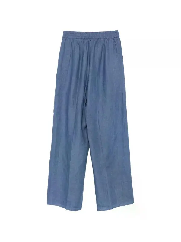 Marina Rinaldi Tassel Drawstring Wide Leg Trousers