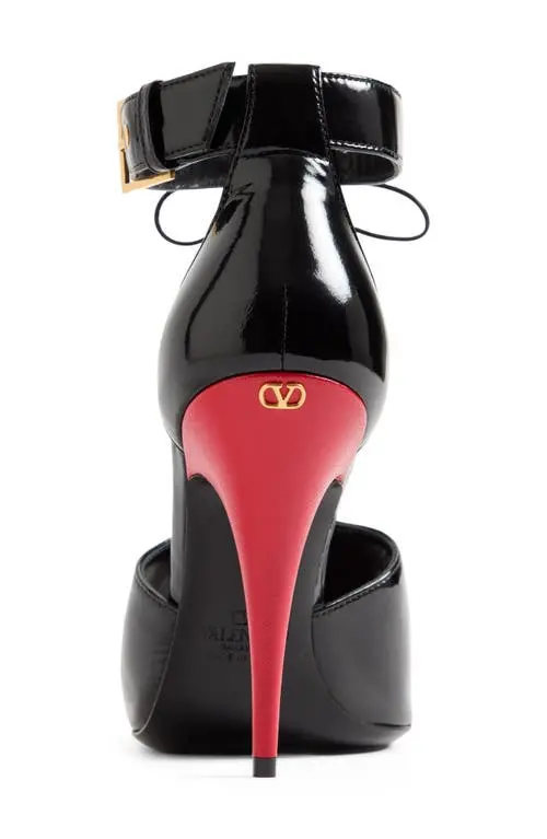 Valentino Garavani Bustier T-strap Sandal - Black/red