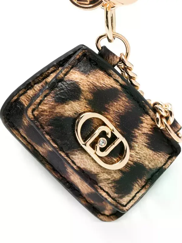 Liu Jo Lapuffy Animal-print Logo Keyring