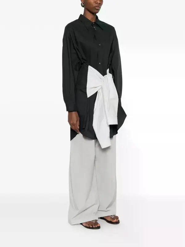 MAISON MARGIELA Striped Sleeves Shirt - Black