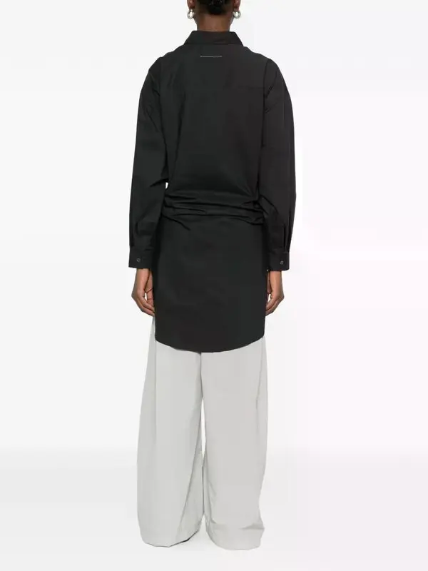 MAISON MARGIELA Striped Sleeves Shirt - Black