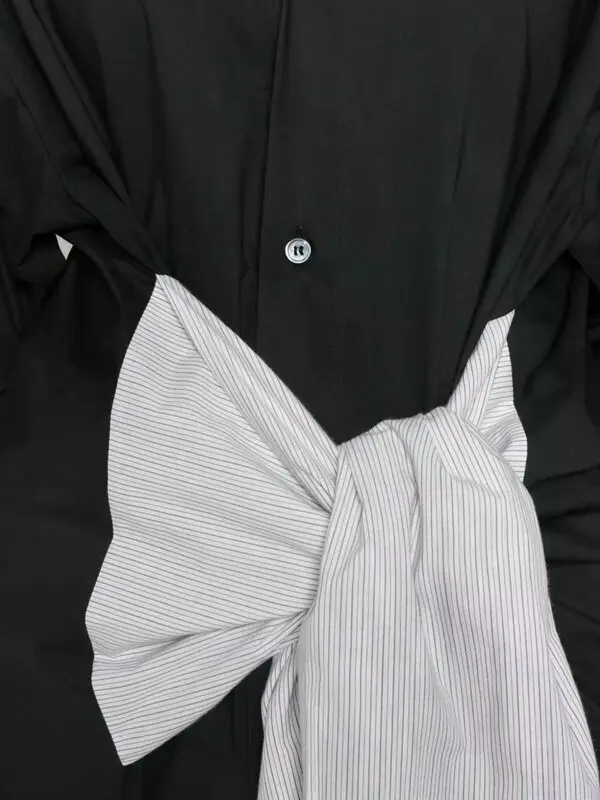 MAISON MARGIELA Striped Sleeves Shirt - Black