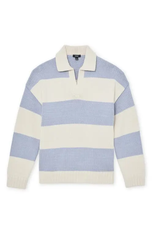 REISS Johnny Collar Sweater - White/soft Blue