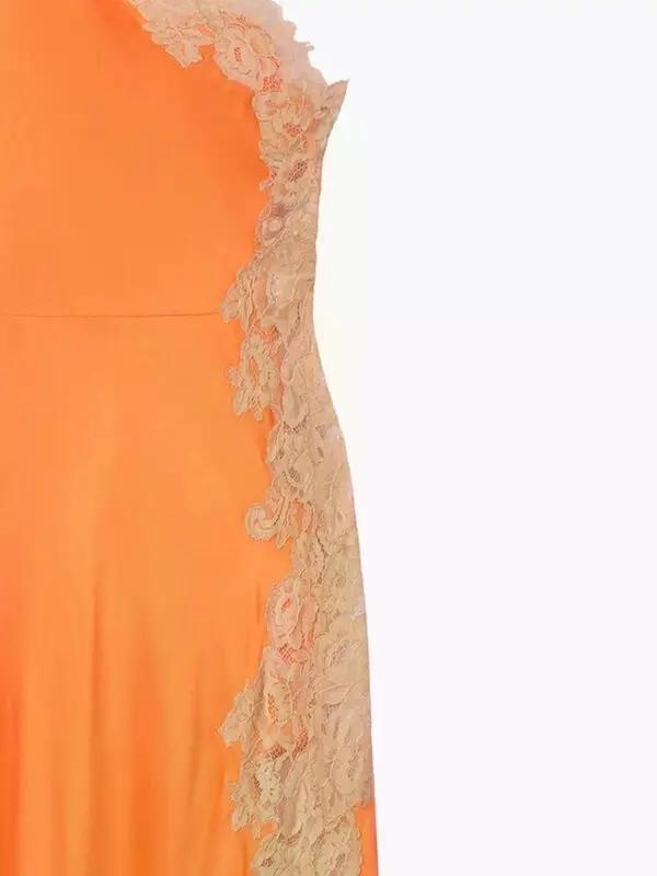 A.L.C. Lou One-shoulder Asymmetric Midi Dress - Orange