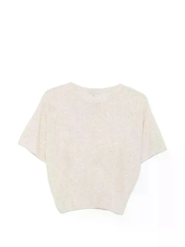 Antonelli Firenze Zagara Sequin-embellished Top - Neutrals