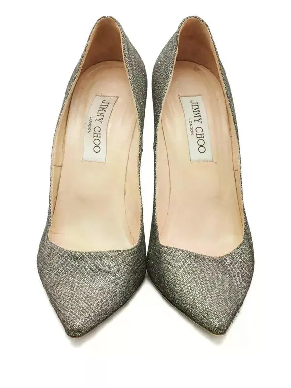 JIMMY CHOO Lurex Pointed-toe Heels