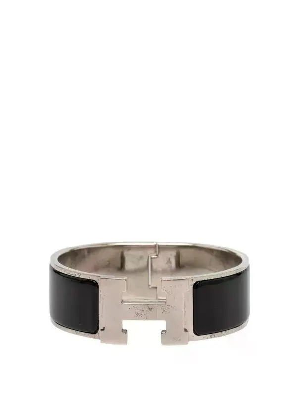 Hermès 2000-2025 Wide Enamel Clic Clac H Bracelet Pm - Black