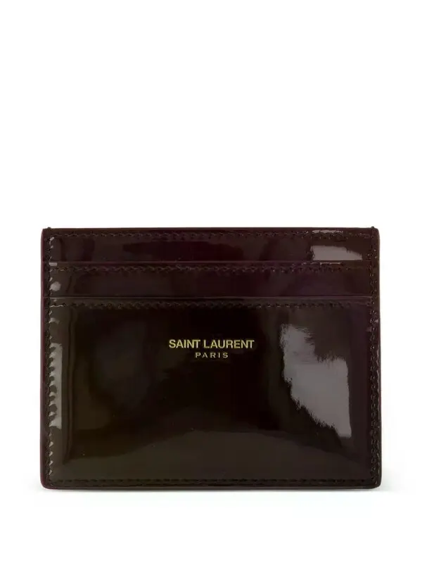 Saint Laurent Logo-stamp Cardholder - Red