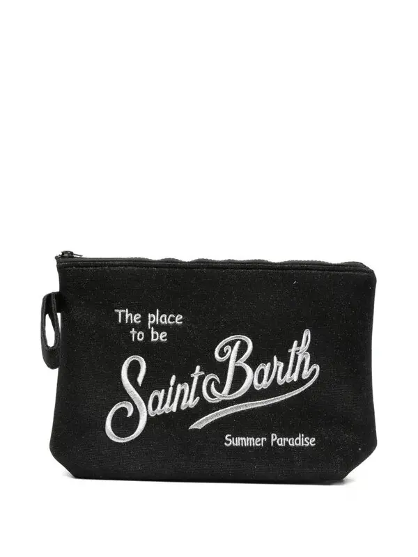 MC2 SAINT BARTH Logo-embroidered Clutch