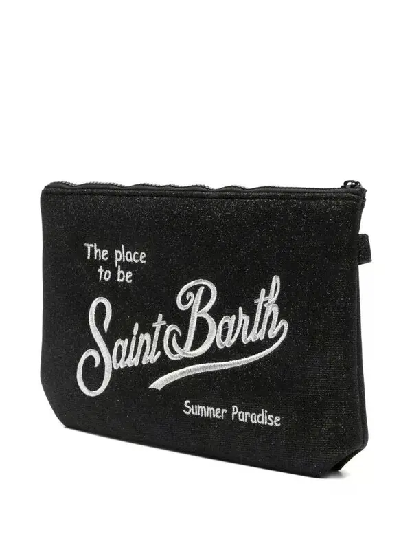 MC2 SAINT BARTH Logo-embroidered Clutch