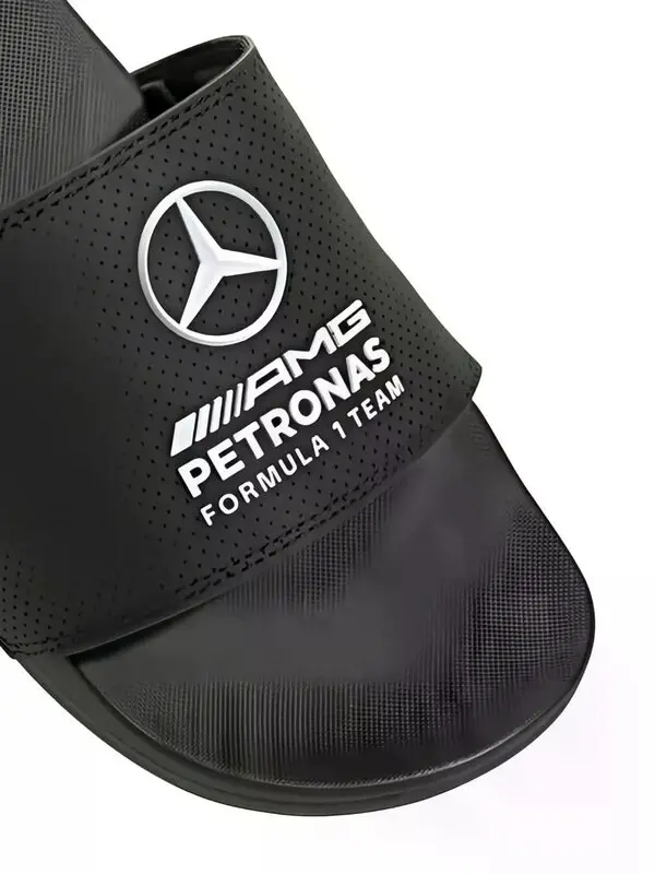 Adidas Adilette Amg Petronas Perforated Slides - Black