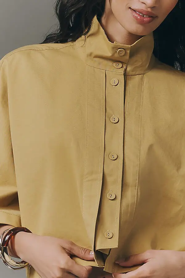 SUNDAY IN BROOKLYN Structured Trench Coat Cape Jacket