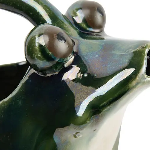 STORIED HOME Stoneware Frog Watering Pitcher