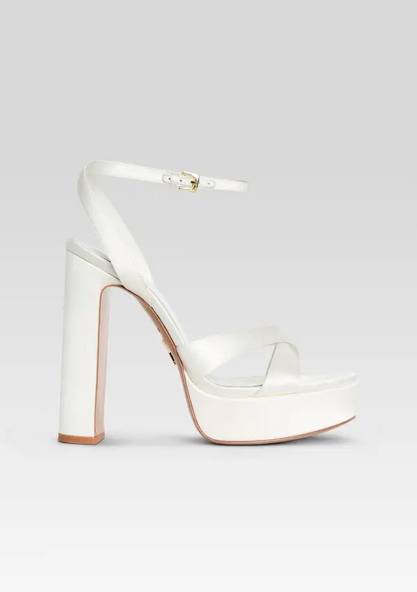 Retrofete Melodia Platform Sandal - White
