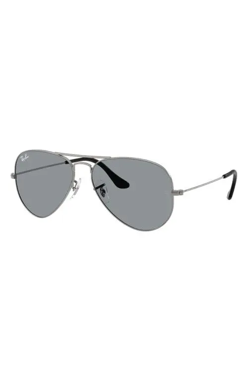 Ray-ban 58mm Aviator Sunglasses - Gunmetal/grey