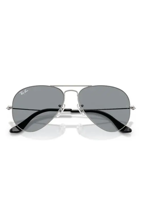 Ray-ban 58mm Aviator Sunglasses - Gunmetal/grey