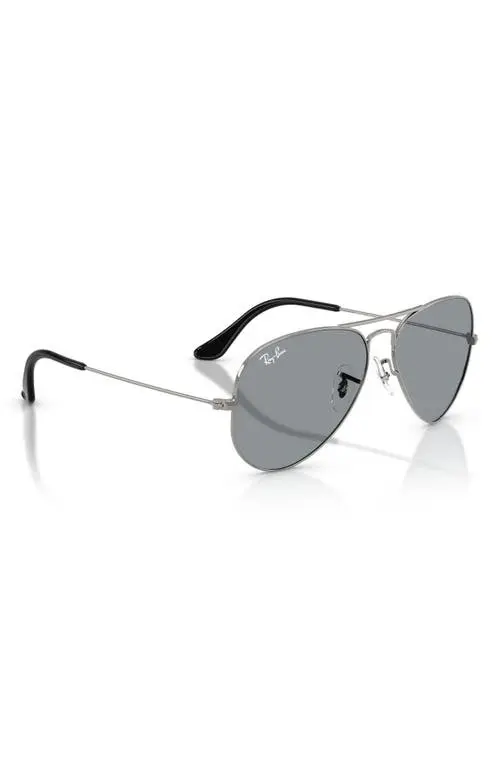 Ray-ban 58mm Aviator Sunglasses - Gunmetal/grey