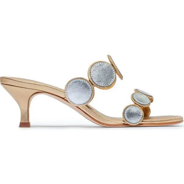 Bernardo Prya Kitten Heel Sandal - Gold