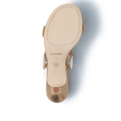Bernardo Prya Kitten Heel Sandal - Gold