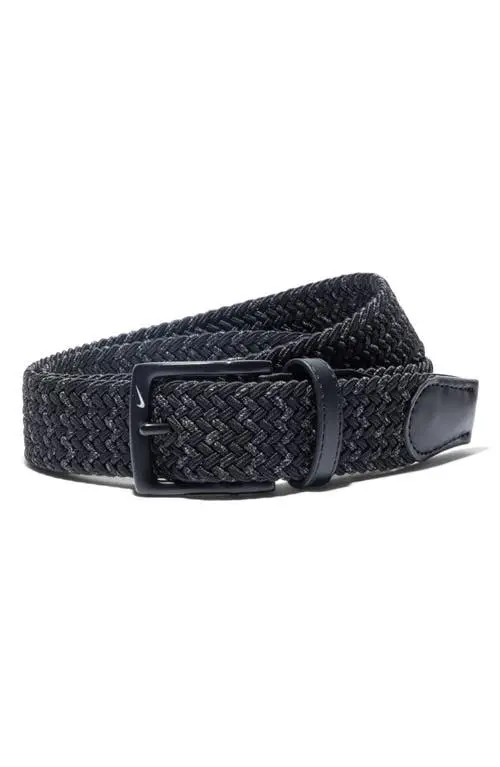 Nike Woven Stretch Belt - Black/dark Grey Heathered