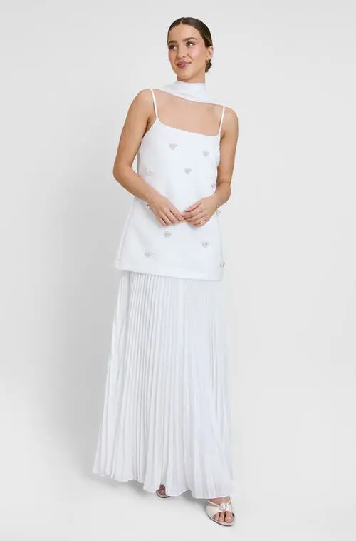 SIX STORIES Embellished Strappy Maxi Dress